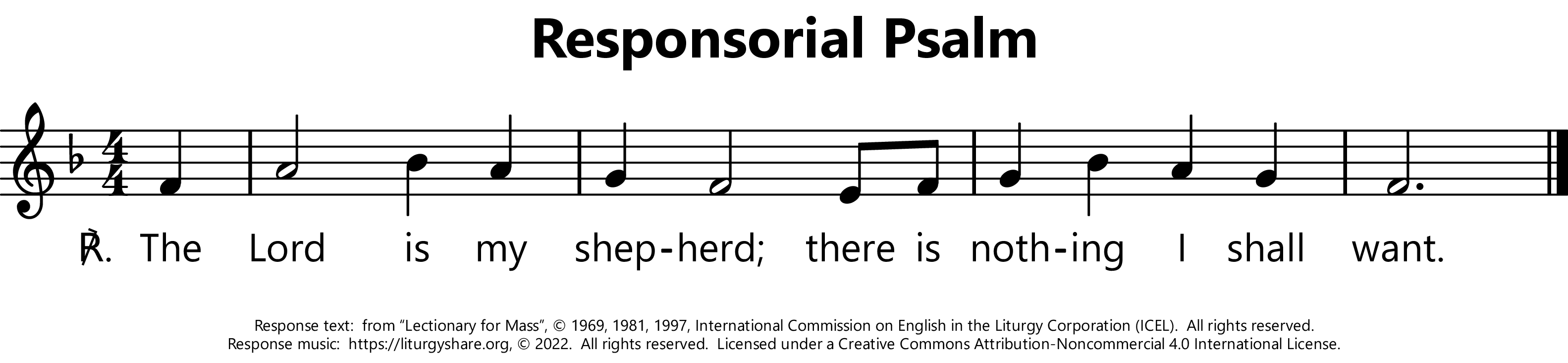 4th Sunday of Easter: Responsorial Psalm, Year A